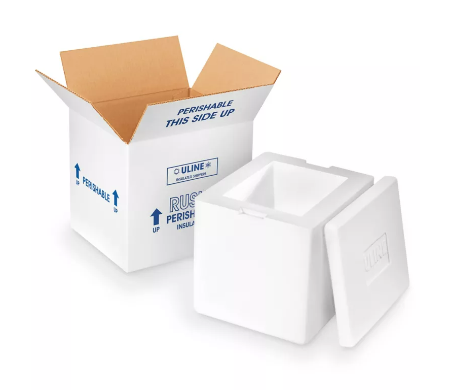 Small Insulated Foam Shipping Box - 8 x 6 x 7" – ValAsta LLC